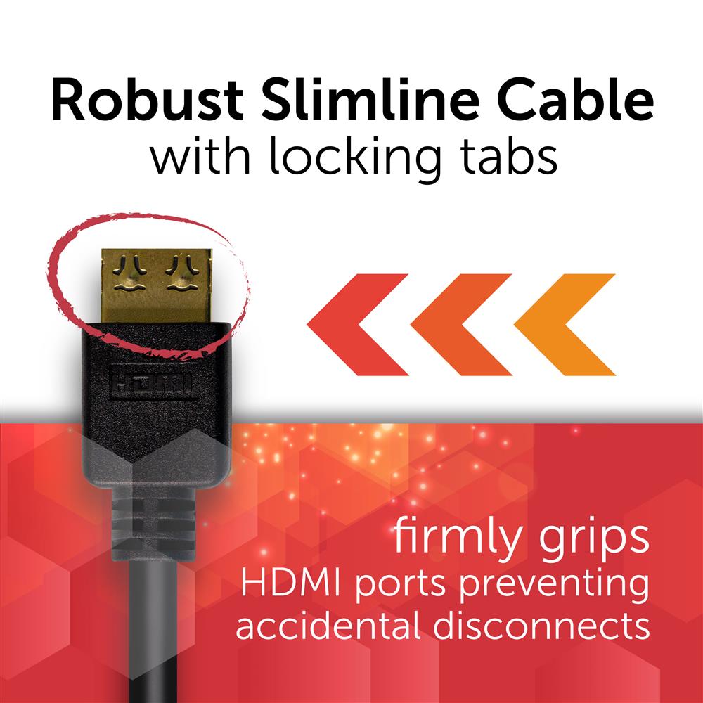 . DYNAMIX 10m HDMI High Speed Flexi Lock Cable with Ethernet.