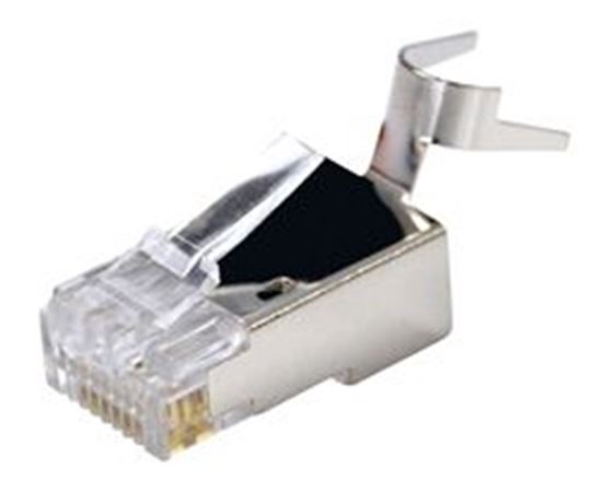 . DYNAMIX RJ45 Cat6/6A 23AWG Solid Shielded Round Modular Plug. 50pc